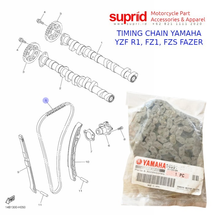 Jual Rantai Timing Keteng Kamrat Cam Chain Yamaha R1 Fz1 Fazer 1000 ...