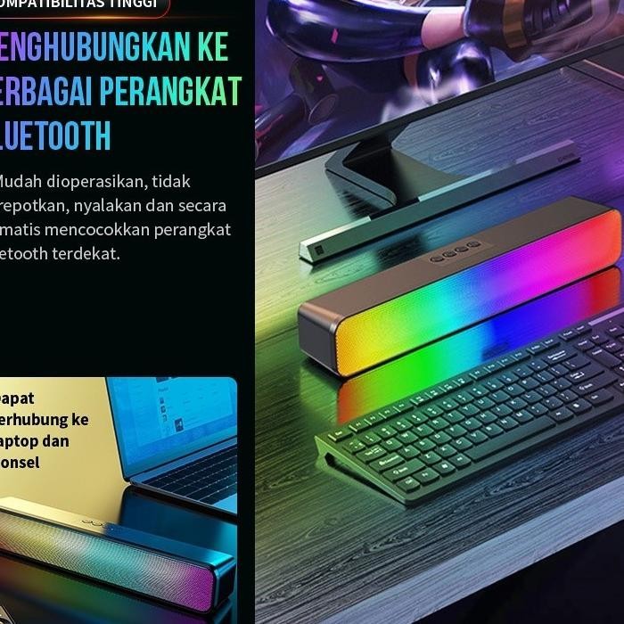 Jual Long Speaker Soundbar Bluetooth 5.3 True Full Bass Ni Portable 360 ...