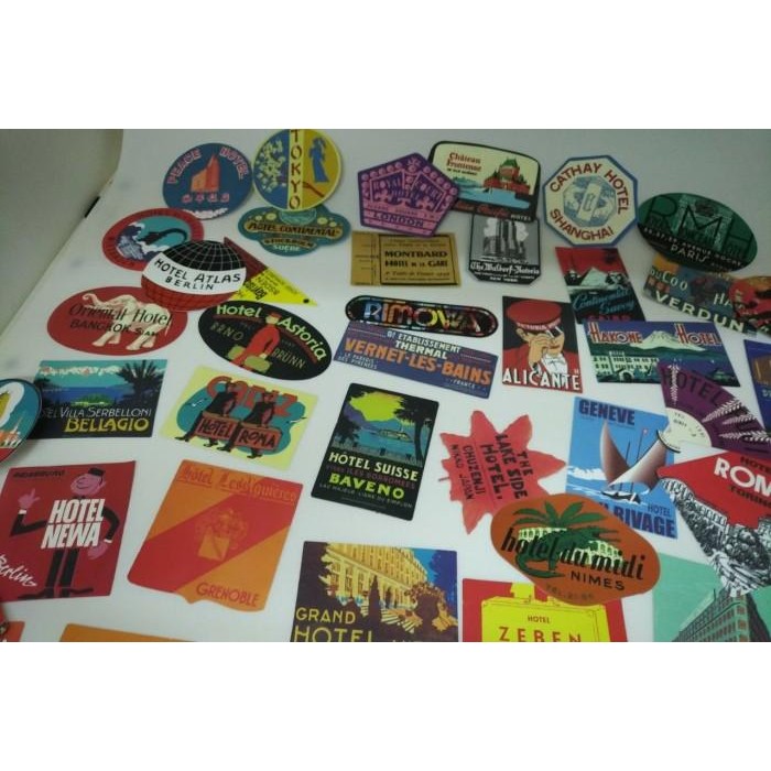 Jual Sticker Koper / Travel Label Design Hotel Dunia Import China 50Pcs ...