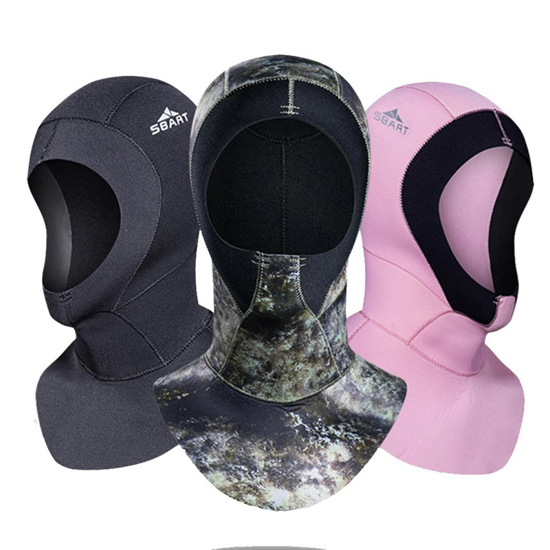 Jual 3mm Neoprene Scuba Diving Cap Protect Hair Swim Hat With Shoulder ...