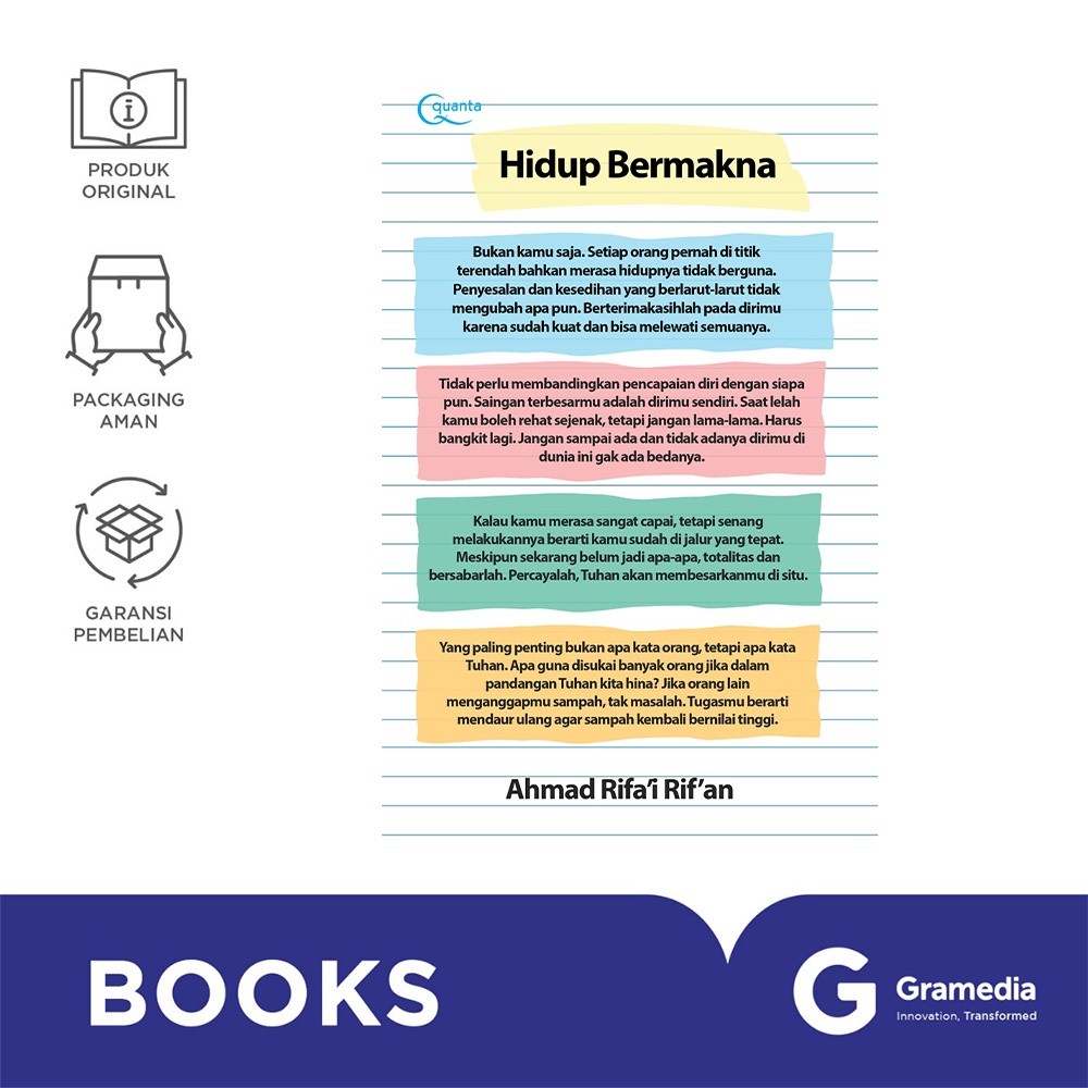 Jual Hidup Bermakna (Ahmad Rifa'i Rif'an) | Shopee Indonesia