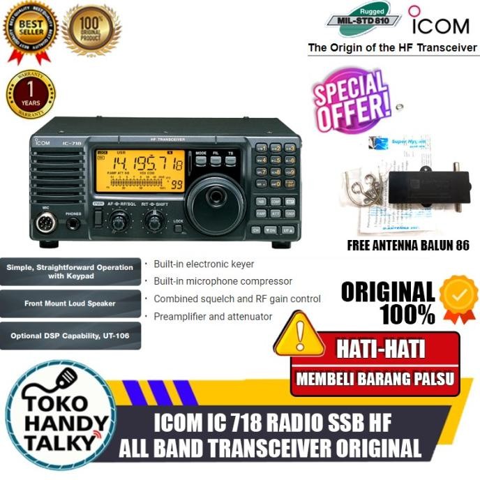 Jual ICOM IC-718 HF TRANSCEIVER ORIGINAL DAN TERPERCAYA | Shopee Indonesia