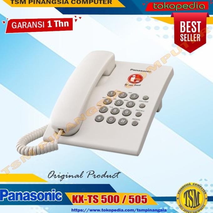 Jual Telepon Panasonic KX-TS500 / KX-TS505 Pesawat Telp Rumah Single Line | Shopee Indonesia