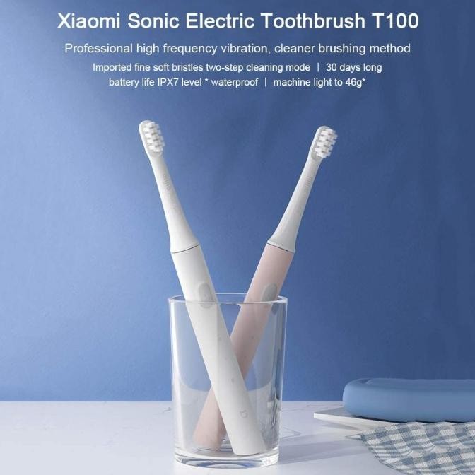Jual Sikat - MIJIA SONIC ELECTRIC TOOTHBRUSH T100 Sikat Gigi Elektrik Putih XIA0MI | Shopee ...