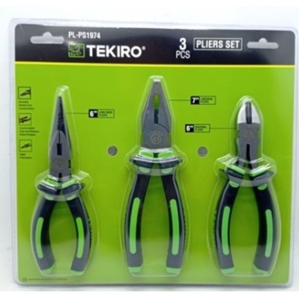Jual Jual Tekiro Paket Tang Set 3 Pcs Kombinasi Lancip Potong | Shopee Indonesia