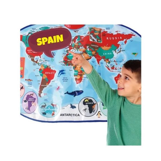 Jual Smart Play Talking World Map Peta Interaktif dengan Suara | Shopee ...
