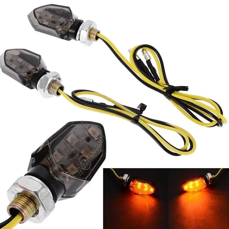 Jual led turn signal light super bright motorcycle lampe mini universal ...
