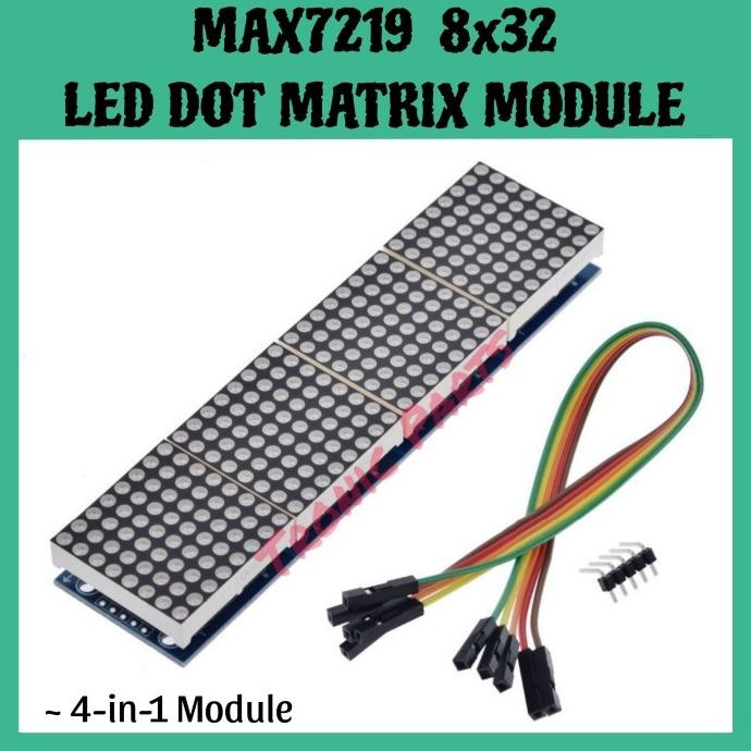 Jual MAX7219 8x32 LED Dot Matrix Display Module MAX 7219 832 Running Text | Shopee Indonesia
