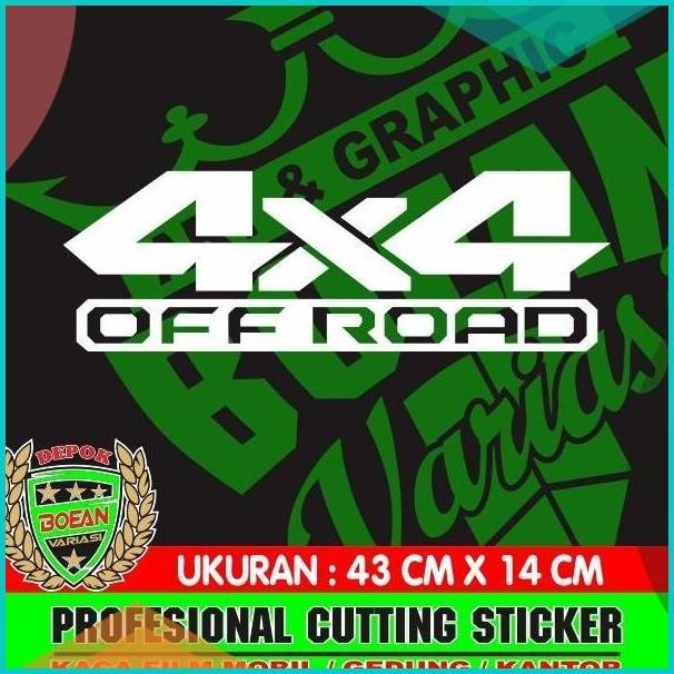 Jual Cutting sticker 4x4 off road jeep navara triton strada hilux ...