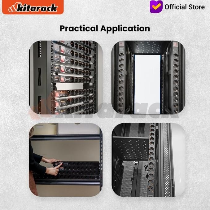Jual KITARACK PDU 6 Lubang Stop Kontak Power Distribution Unit 1U 6 ...