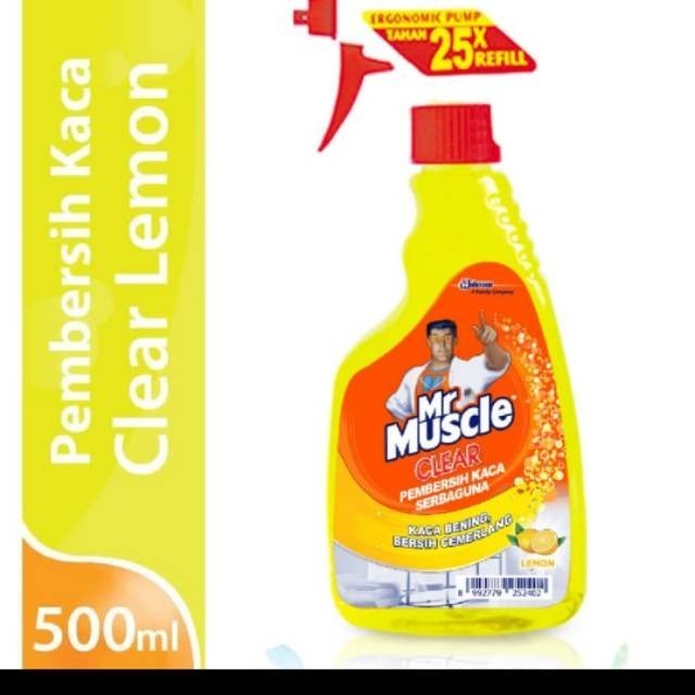 Jual MR MUSCLE PEMBERSIH KACA LEMON BTL 500ML | Shopee Indonesia