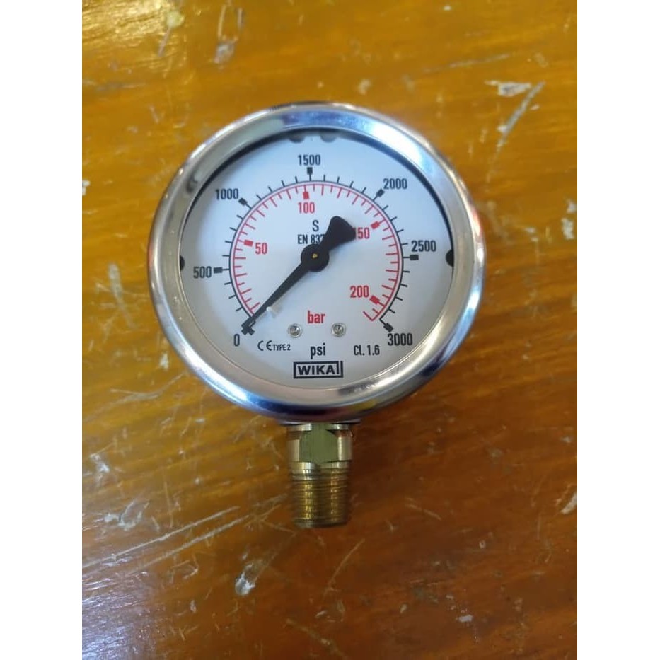 Jual Produk Premium Wika Pressure Gauge / Manometer Range 200 Bar 2Nd ...