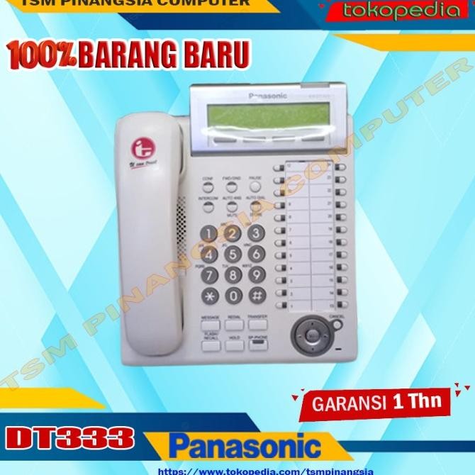 Jual Panasonic KX-DT333 Telepon Digital Telp Pabx Key Telephone Hybrid ...