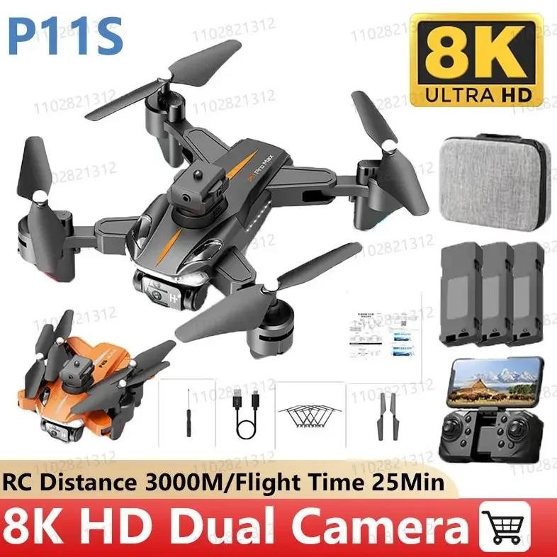 Jual hot p11s drone 8k 5g professional hd aerial photography obstacle avoidance uav four-rotor ...