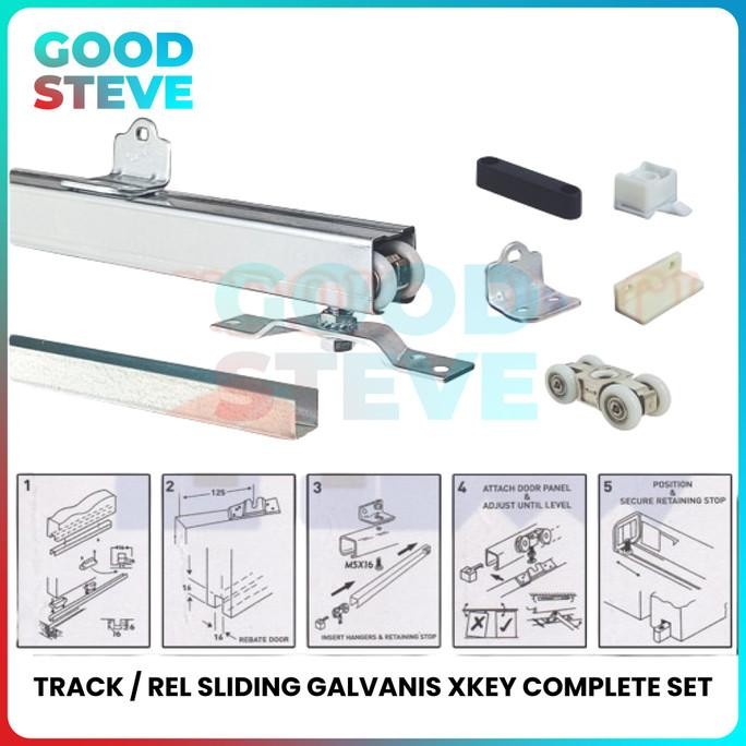 Jual Track/Rel Sliding Galvanis X-key 200 max.80kg Complete Set ...