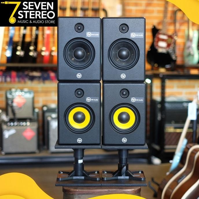 Jual Desk Stand Speaker Monitor Flat Studio Meja stand Speaker pendek | Shopee Indonesia