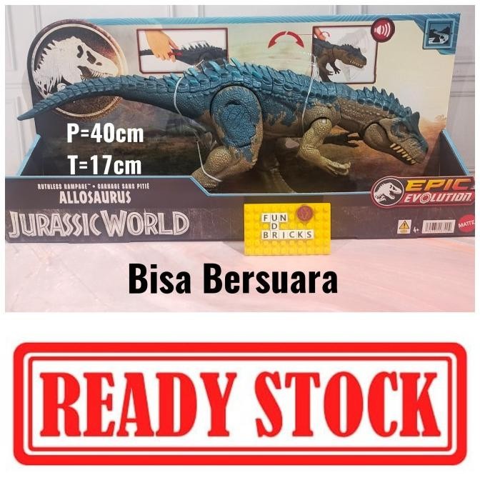 Jual Mattel Jurassic World Ruthless Rampage Allosaurus | Shopee Indonesia