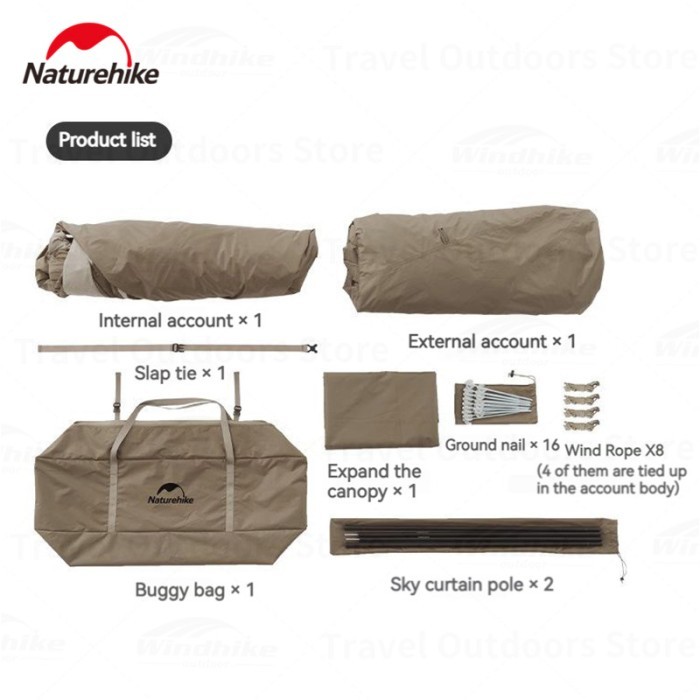 Jual Perfect Tenda Camping Naturehike CNK2300ZP021 Village 6 Glamping Quick Open | Shopee Indonesia
