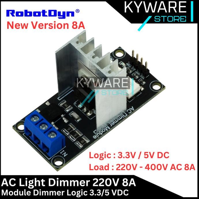Jual new ac light dimmer robotdyn module 1 channel 220v 110v logic 5v 3 ...