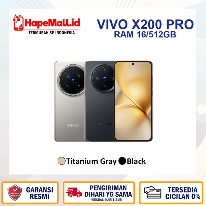 Jual VIVO X200 PRO 5G 16/512 GB GARASI RESMI TERMURAH | Shopee Indonesia