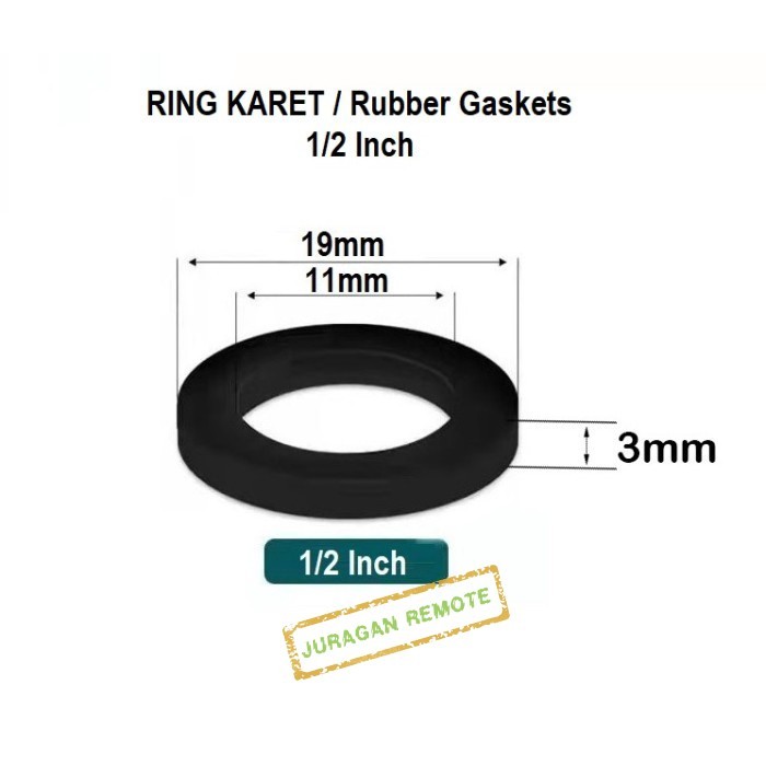 Jual O Ring Karet 1/2 Inch Rubber Seals Ring Karet 1/2" | Shopee Indonesia