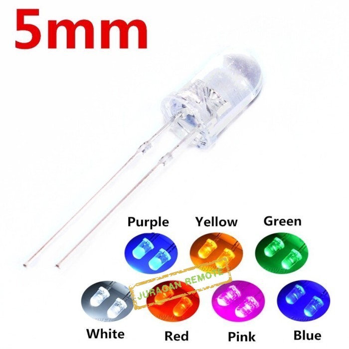 Jual Lampu Led Indikator Dioda Diffused Led Kecil Mini 5mm Lampu Putih ...