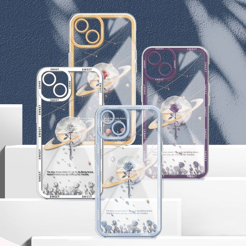 Jual Tpusoft Transparan Aesthetic Bunga Case Hp Redmi A5 Note 13 Pro ...