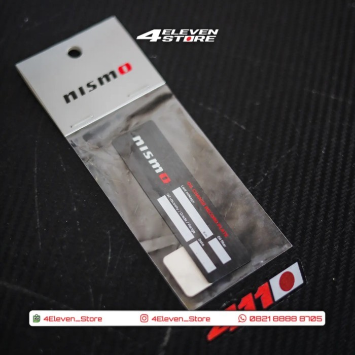 Jual Nismo Oil Change Plate Carbon Original made in Japan Nissan ...