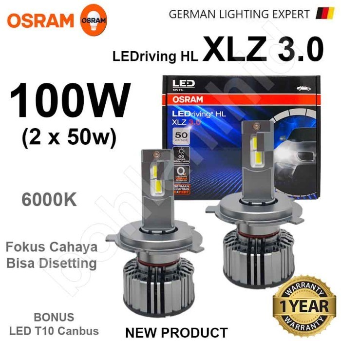 Jual LED Mobil H4 Hi/Lo OSRAM XLZ 3.0 PRO LEDriving HL 100W Bohlam Lampu LED 6000K Garansi ...