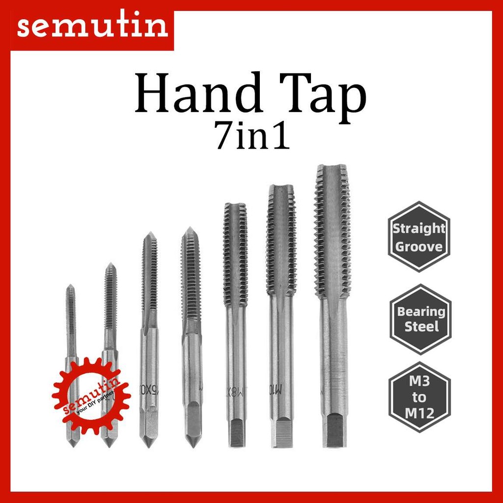Jual Tap Hand 7in1 M3-M12 AI63 SM / Handtap Taps / Tangan Drat Senai / Hentep Alat Mata | Shopee ...
