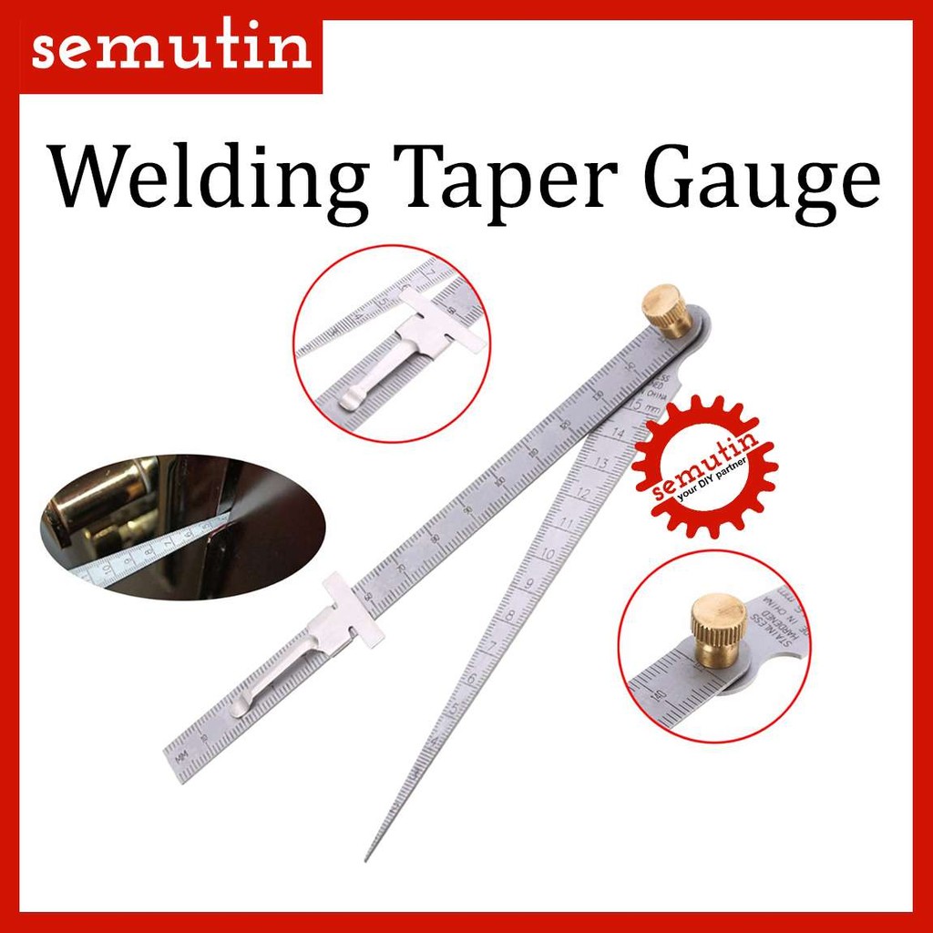 Jual Taper Welding Gauge 0-15mm AI53 SM / Feeler Bore Penggaris Celah ...