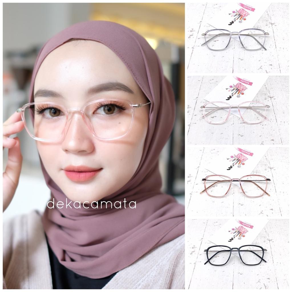 Jual FRAME KACAMATA MINUS ANTI RADIASI CHARLIE SQUARE KOREA PRIA WANITA | Shopee Indonesia