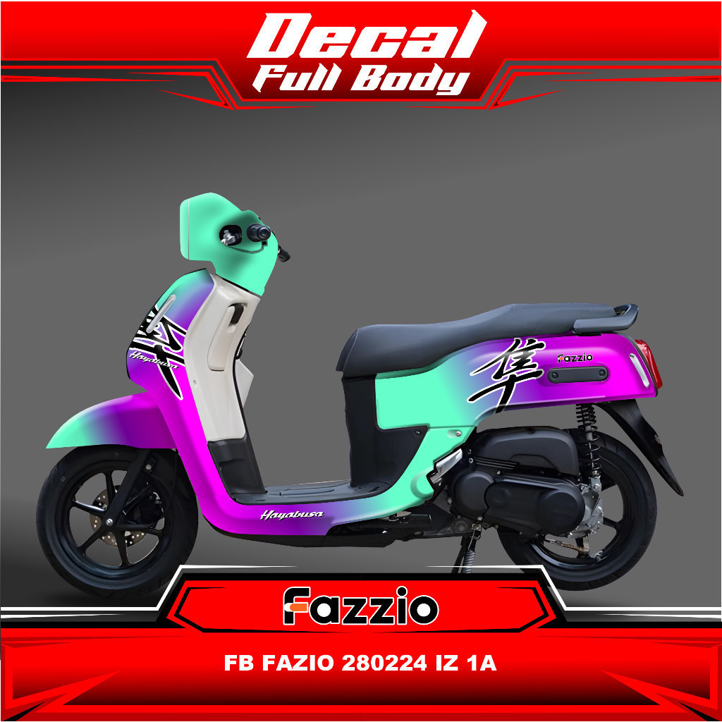 Jual Stiker Sticker Decal Motor Full Body Yamaha Fazzio Motif Hayabusa ...
