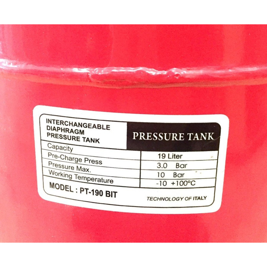 Jual Pressure Tank 19 Liter Shimizu Tabung Merah Shimizu Tangki Merah ...