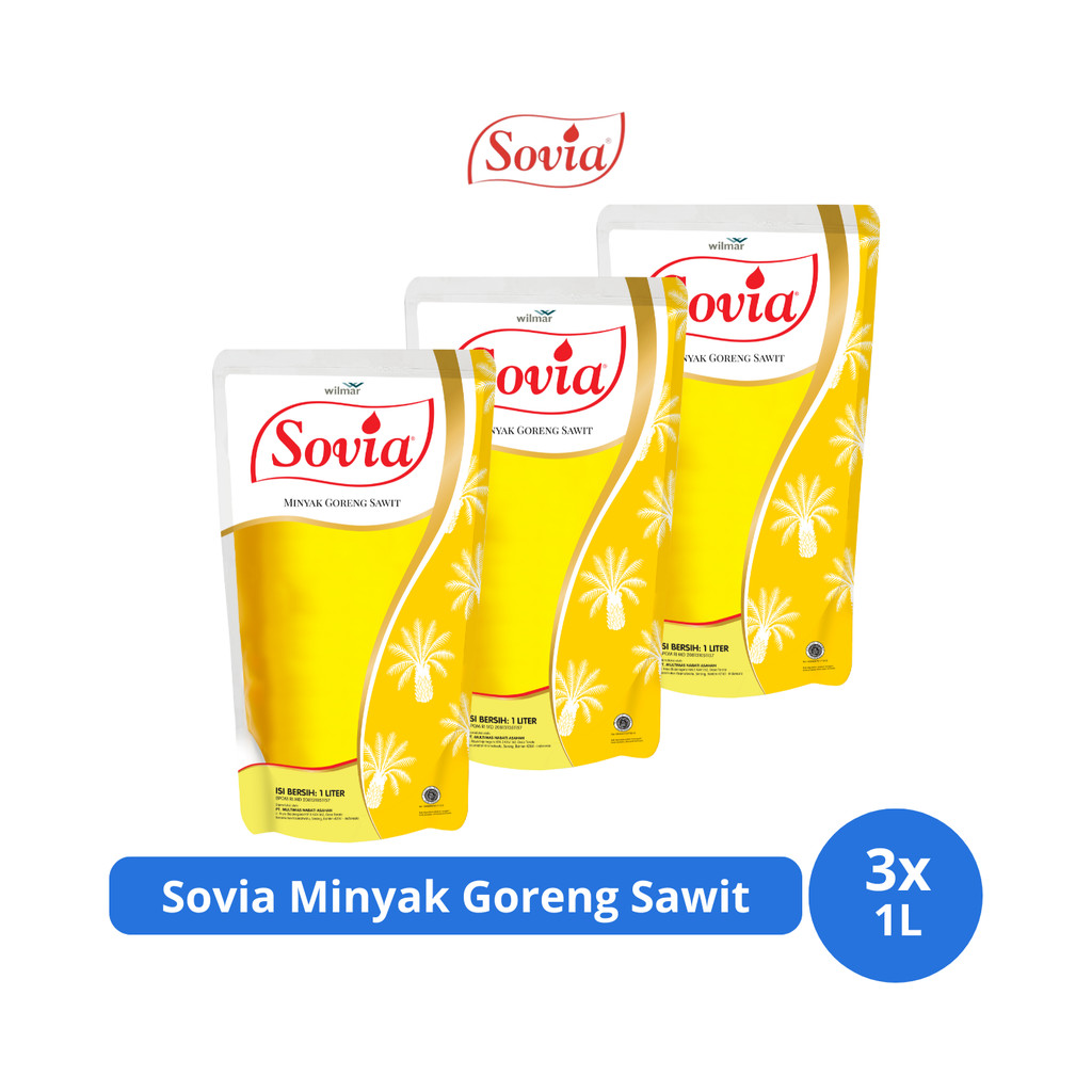 Jual Sovia Minyak Goreng Sawit Pouch 1L x 3 pcs | Shopee Indonesia