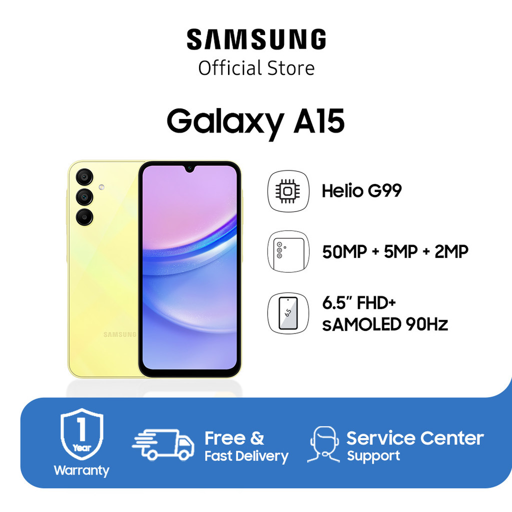 Jual Samsung Galaxy A15 8/128GB - Yellow | Shopee Indonesia