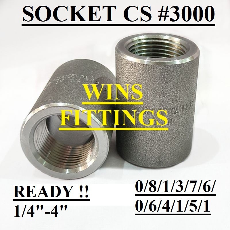 Jual Socket CS sch80 #3000 2" A105 drat full coupling coupler besi NPT ...