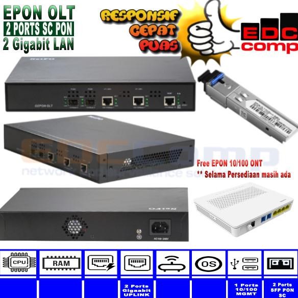 Jual OLT EPON 2 PON 2 Gigabit LAN + 1 SFP PX20+++| EPON OLT 2PON 2GE ...