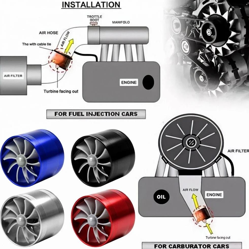 Jual car turbine supercharger f1-z turbo charger single double air ...