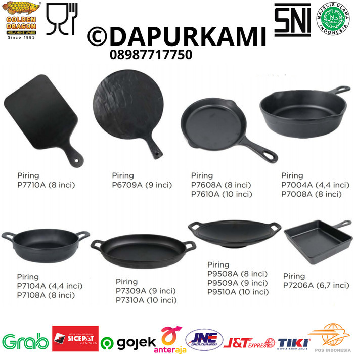 Jual Piring Melamin Golden Dragon Unik model Cookware style (A ...