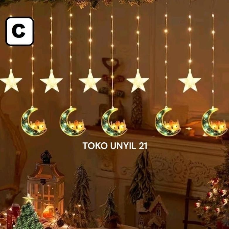 Jual rith lampu lebaran tirai viral 2024 hiasan lampu ketupat lebaran ...