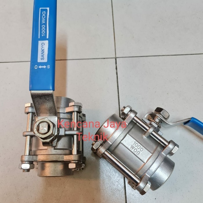 Jual TERBARU! Sankyo Ball Valve Las Stainless 316 3pc Body 3" inch Butt Weld BW | Shopee Indonesia