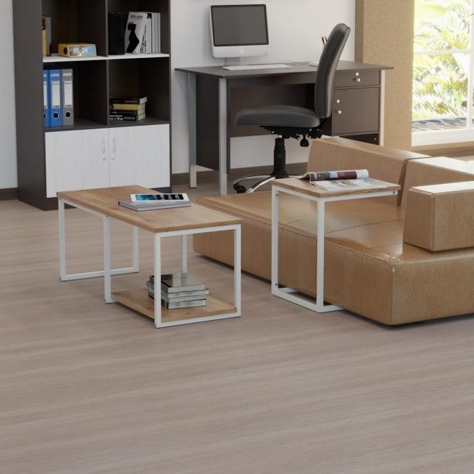 Jual Trenz Furniture Coffe Table Meja sofa set minimalis meja kayu besi ...
