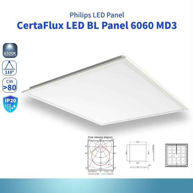 Jual NEW LED PANEL 60X60 40W 6500K CERTAFLUX PHILIPS | Shopee Indonesia