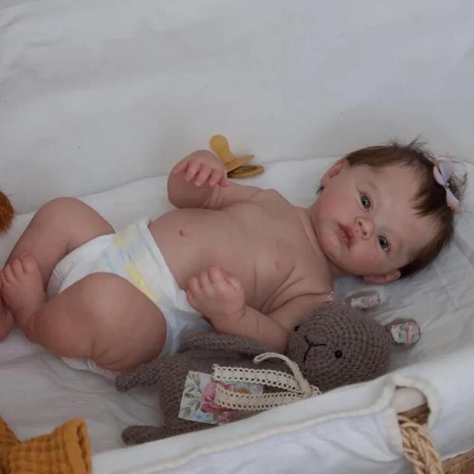 Jual 18Inch Silicone Reborn Baby Doll Meadow Newborn Baby Size Handmade ...