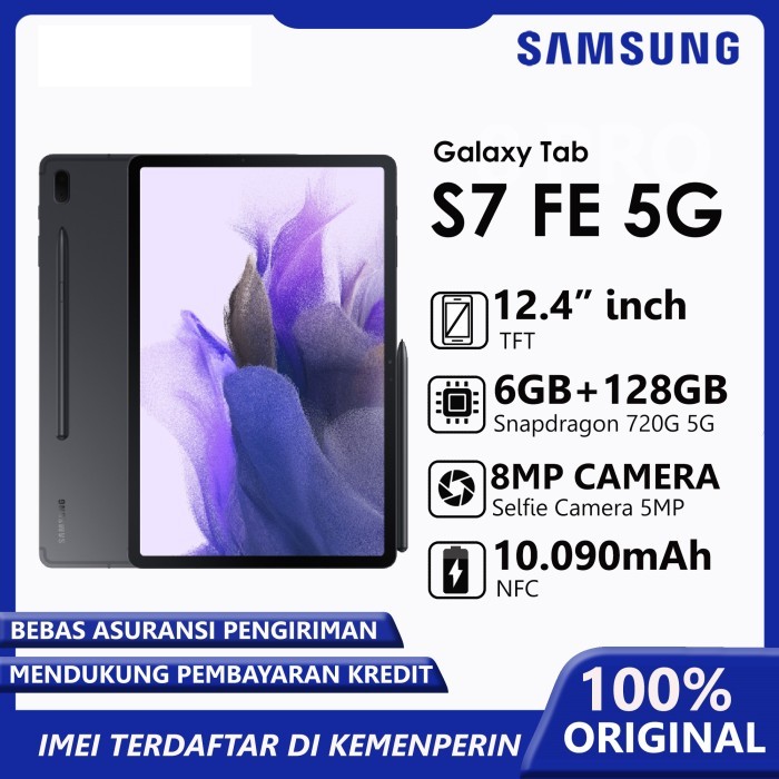 Jual Samsung Galaxy Tab S7 FE 5G 6GB/128GB - Garansi Resmi | Shopee Indonesia