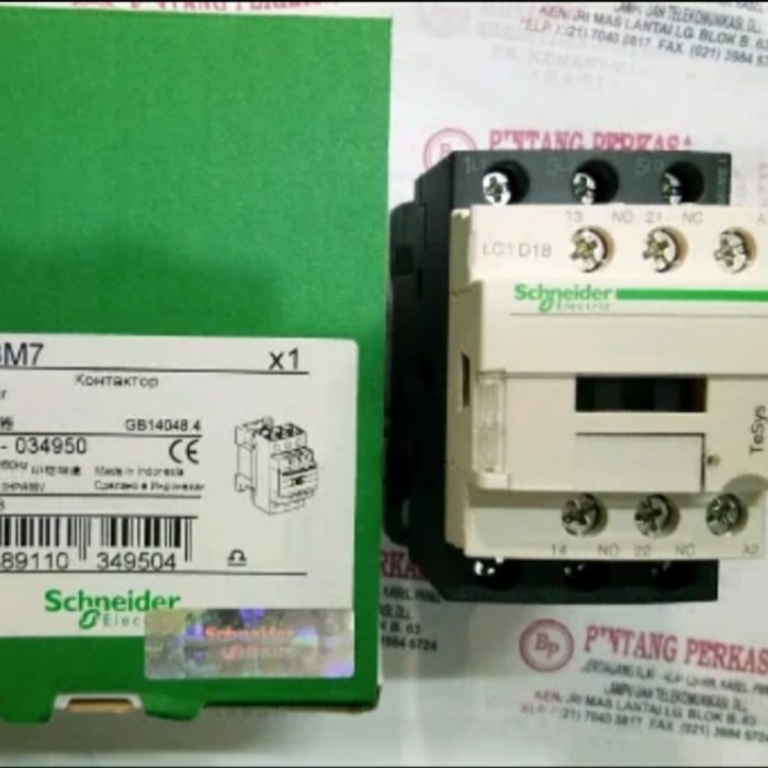 Jual Murah Kontaktor / Contactor LC1D18 M7 3P / 3 Phase 220V merk Schneider Non COD | Shopee ...