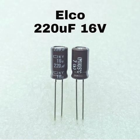 Jual =+=+=+] Capacitor Elco 220uf 16v 220 16v Kapasitor Elko 220/16 ...