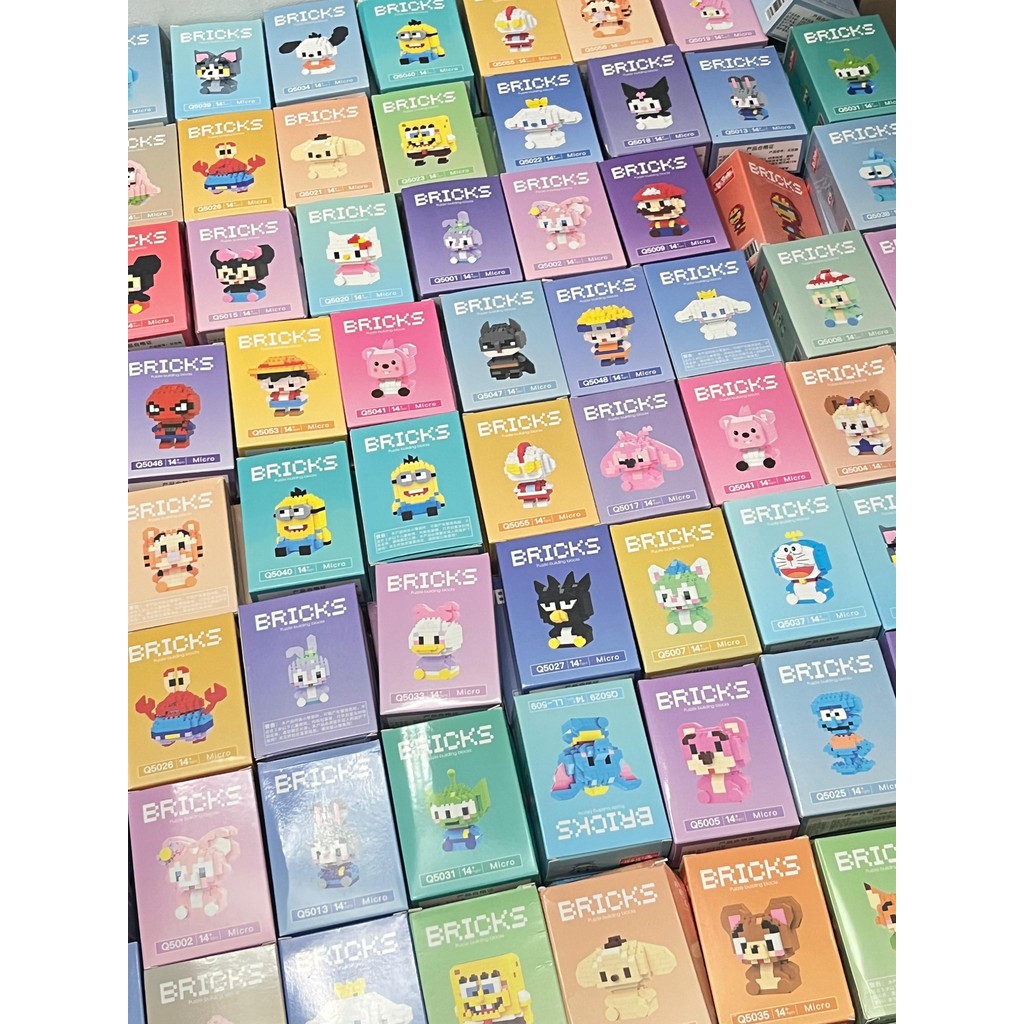 Jual NEW KARAKTER Mainan Bricks Sanrio DIY karakter kartun Mini Puzzle ...
