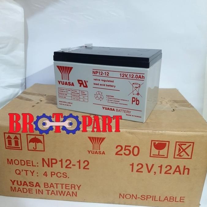 Jual Aki Battery Sepeda Listrik Selis Yuasa NP12 12 VRLA Kering 12V ...